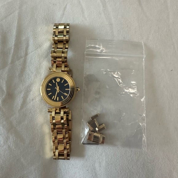 Tory Burch | Accessories | Tory Burch Tbw90 Gold Tone Navy Face Womens ...